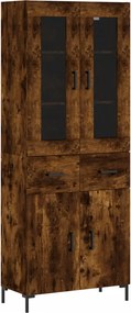 Skříň highboard kouřový dub 69,5 x 34 x 180 cm kompozitní dřevo 3198534