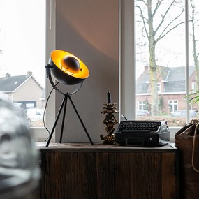 Stolní lampa černá se zlatem 63,3 cm trojnožka nastavitelná - Magnax