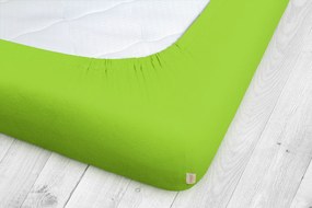 Jersey prostěradlo žlutozelené na výšku matrace do 20 cm Velikost: 60 x 120