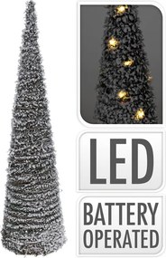 Zasněžený vánoční stromeček s LED 80 cm