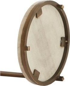 Kulatý odkládací stolek s mramorovou deskou ø 26 cm Leda – Light &amp; Living