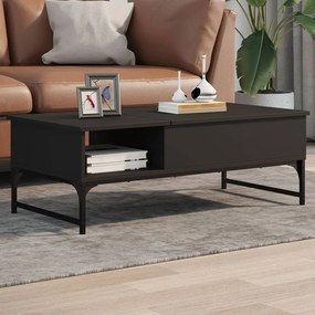 Konferenční stolek černý 100x50x35 cm kompozitní dřevo a kov