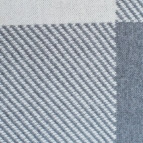 SCANquilt pletený povlak DESIGN kostky smetanovošedá 45 x 45 cm