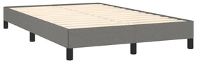 Box spring postel s matrací tmavě šedá 120x190 cm textil