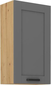 STL 50 cm skříňka horní jednodveřová LUNA (výška 90 cm) Barevné provedení LUNA: Dub Artisan / Prachově šedá