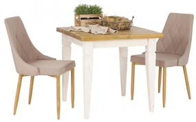 ARTEN Rustikální jídelní stůl POPRAD MES03A - borovice (bílý vosk) ROZMĚR: (š/h/v) 120 x 80 x 76 cm