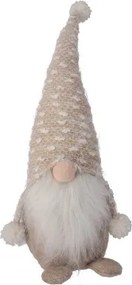 Vánoční figurka látkového skřítka béžová 33 cm