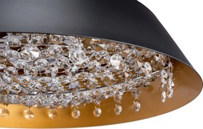 Toolight Toolight, LED závěsné svítidlo Cristal 20W APP1028-CP, černá, OSW-01233