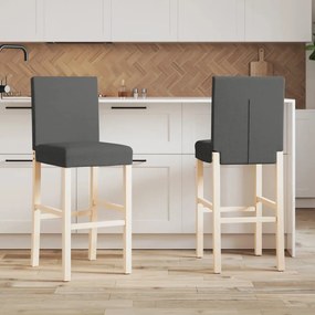 vidaXL Barové židle 2 ks masivní kaučukové dřevo a textil [4006190]