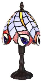 Stolní lampa Tiffany PEACOCK FEATHERS Clayre &amp; Eef 5LL-6272