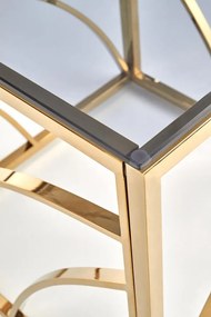 Konferenční stolek UNIVERSE KWADRAT (Zlatá / Modrá)