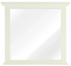 furniture-nabytek.cz - Masivní zrcadlo Catello z borovice a MDF, bílé, lakované – 75×70 cm