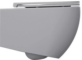 Isvea Isvea, INFINITY závěsná WC mísa, Rimless, 36,5x53cm, stone grey, 10NF02004-2V