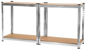 Fistar AKCE - Balíček : 3x Regál 1500x700x300 mm kovový zinkovaný 4-policový, nosnost 700 kg