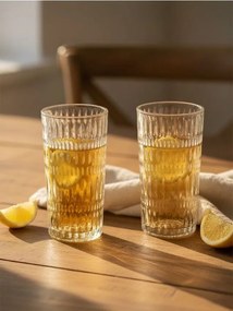 Sinsay - Sklenice s reliéfním vzorem 2 pack - clear