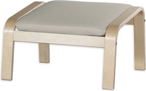 Sedák na podnožku Poäng barva šedá látka sametová