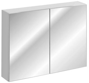 Závěsná koupelnová skříňka se zrcadlem Leonardo 84-90-B 2D bílá