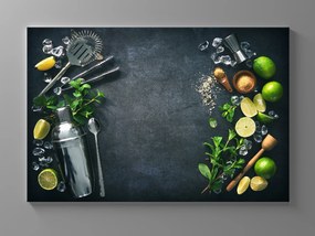 Liox Obrazy mojito ingredience Rozměr: 150 x 100 cm