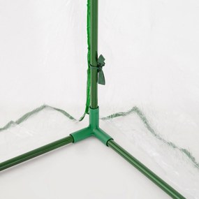 Outsunny Skleník Skleník s dveřmi 200x100x80cm, chladicí rám z oceli a PVC pro pěstování rostlin a zahradu | Aosom.de