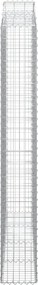 Klenutý gabionový koš 200 x 30 x 220/240 cm pozinkované železo 153391