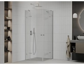 Mexen Roma Duo sprchový kout s otočnými dveřmi 70 x 70 cm, Průhledné, Chromovaná - 854-070-070-02-00