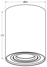 Zuma Line Stropní svítidlo RONDOC ø 9,3 cm Barva: Bílá