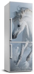 Wallmuralia Samolepící nálepka na ledničku Bílý kůň 60x180 cm