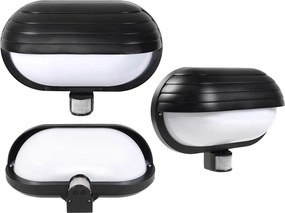 HADEX RIO venkovní nástěnné svítidlo s čidlem 1xE27/60W/230V/IP44, černá barva