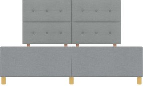 Rám postele s čelo Světle šedá 180 x 200 cm textil 3344746