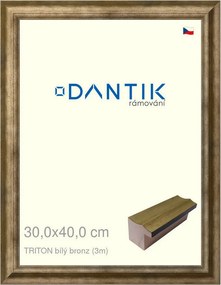 DANTIK rámeček 30x40 | TRITON bílý bronz (Plexi Čiré)