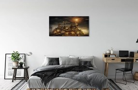 Obrazy na plátně Lucerna mraky plavidel 140x70 cm