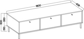 FALCO TV stolek Tomila 303/2 eukalyptus
