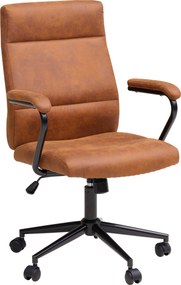 XXXLutz OTOČNÁ ŽIDLE, tkaná látka, černá, karamel MID.YOU - Online Only kancelářské židle - 002381043302
