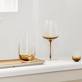 Broste Sklenice na bílé víno Amber 400 ml, oranžová barva, sklo