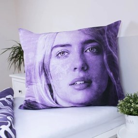 Fialové bavlněné dětské povlečení na jednolůžko 200x140 cm Billie Eilish – Jerry Fabrics