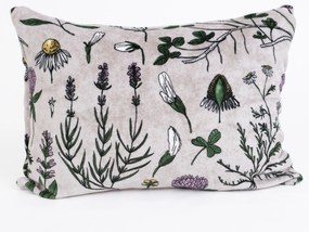 MK Lůžkoviny Povlak na polštář mikroplyš Exclusive 50 x 70 cm - Herbář světle šedý