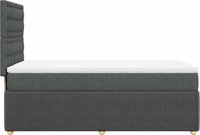Box spring postel s matrací tmavě šedá 90x200 cm textil 3294254