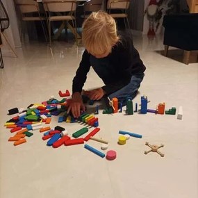 Dřevěné domino – velká sada 407 ks + taška