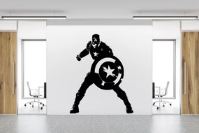 Lepy.cz Samolepka na zeď Captain America Velikost (šířka x výška): 40x50cm, Barevná varianta: Nugátová hnědá