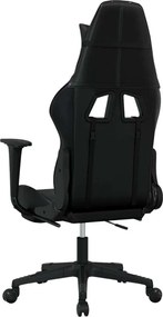 vidaXL Masážní herní židle s podnožkou umělá kůže [345465] Barva: Černý a zlatý