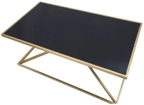Designový konferenční stolek Malinda 110 cm černý / zlatý