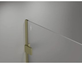 Mexen Lunar sprchová stěna pravá 150 x 200 cm, 8mm čiré sklo, zlatá matná, 830-150-000-55-00-P
