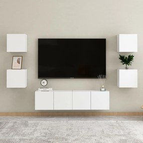6dílný set TV skříněk bílý kompozitní dřevo 3078660