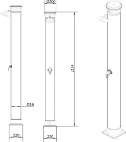 Solární sprcha Marimex UNO 40 l hliníková 10992056