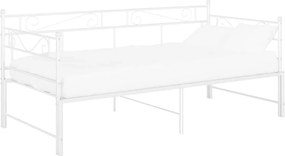 Rám vysouvací postele/pohovky bílý kovový 90 x 200 cm 324771