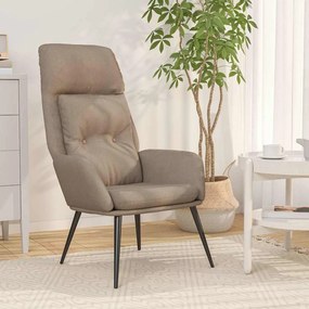 Relaxační křeslo taupe umělá broušená kůže 341280