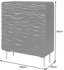 Noble Home Černá komoda Lagoon 120 cm