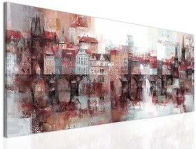 Obraz Staré Město pražské Red Velikost (šířka x výška): 100x40 cm