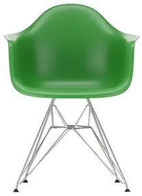 Eames Plastic Armchair DAR chrom zelená bílé na koberec Vitra