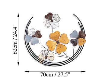 Nástěnná kovová dekorace Haiyang 2 vícebarevná
